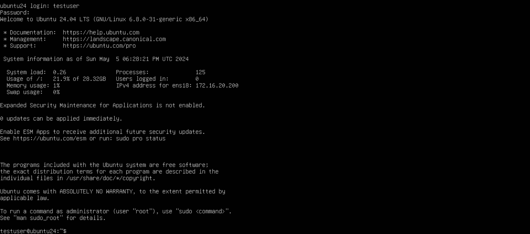 Install Ubuntu Server 2404 Lts Chnstech